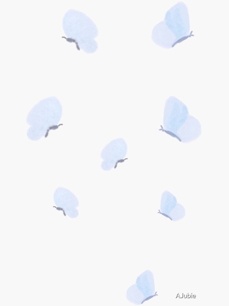 "Powder Blue Butterflies" Sticker by AJubie | Redbubble
