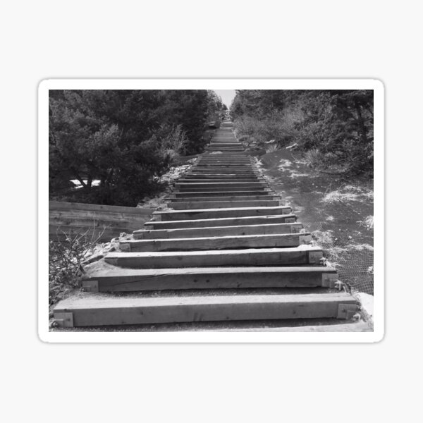 "Manitou Incline Black/White" Sticker for Sale by CarefulCaptures ...
