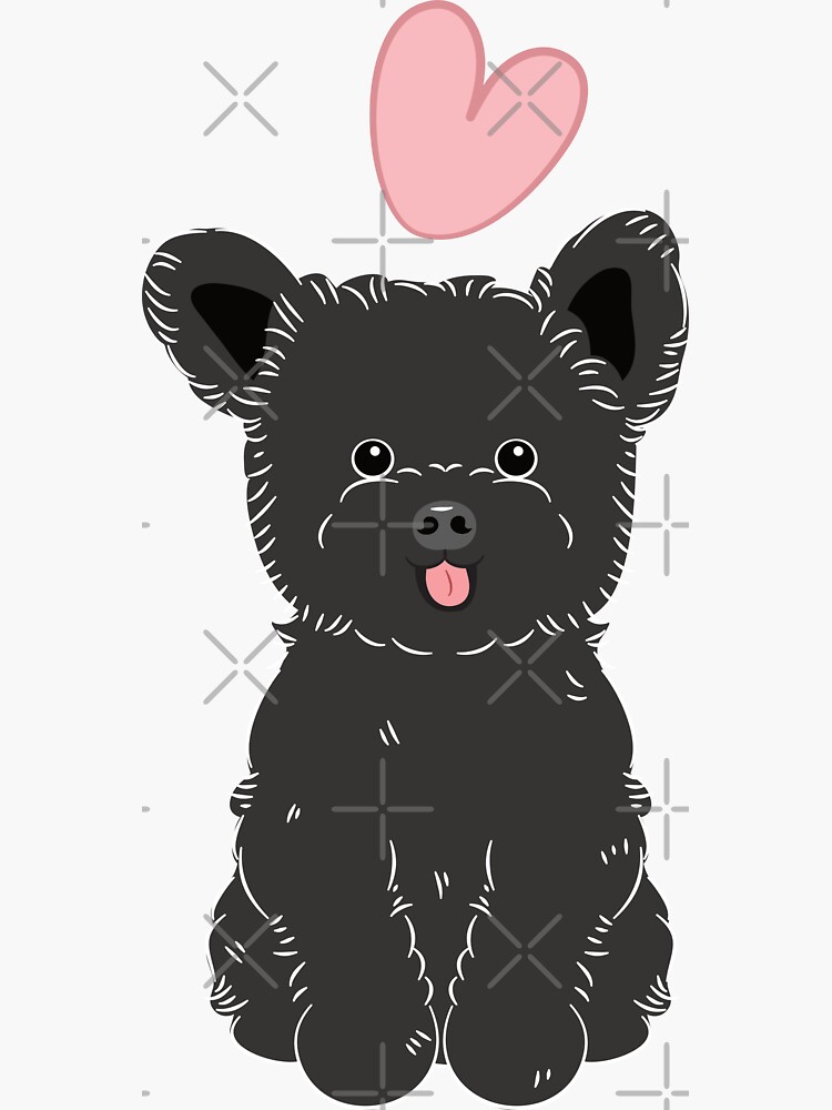 " LOVE Black Pomapoo Pomerenian Poodle Mix" Sticker for Sale by ...