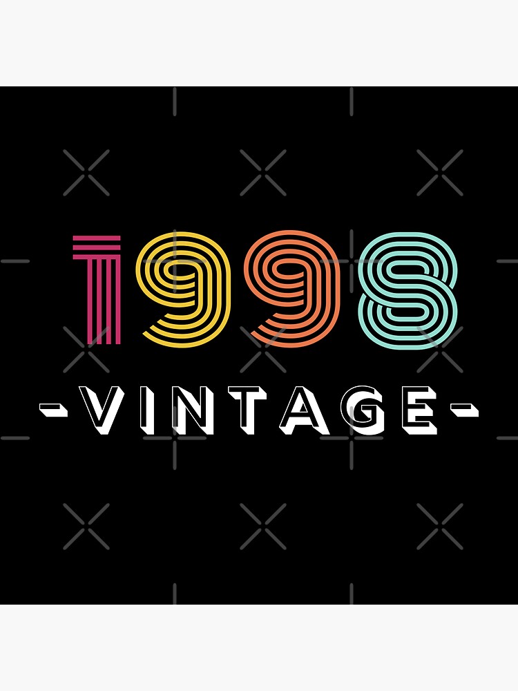 "Vintage 1998 Art Design" Sticker for Sale by Ghanshyam03 | Redbubble