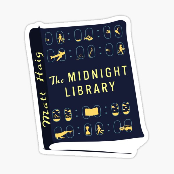 "The Midnight Library Book Cover" Sticker for Sale by petraeliza ...