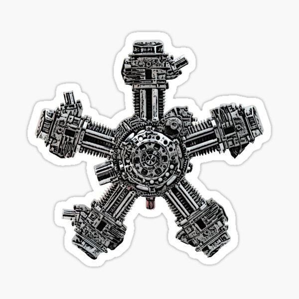 "Radial Aircraft Plane Motor Engine for Pilots" Sticker for Sale by ...