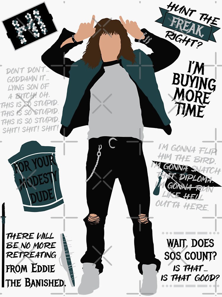 "Eddie Munson Quotes Stranger Things" Sticker for Sale by Kat-su ...