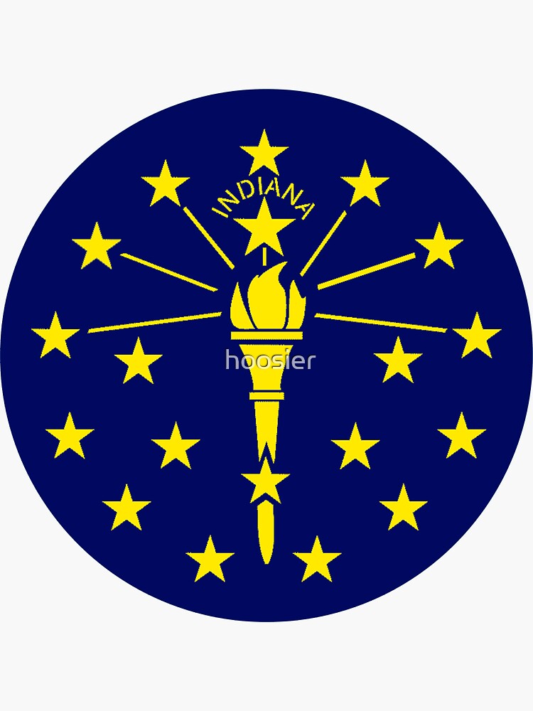 "Indiana State Flag - Circle Flag" Sticker for Sale by hoosier | Redbubble