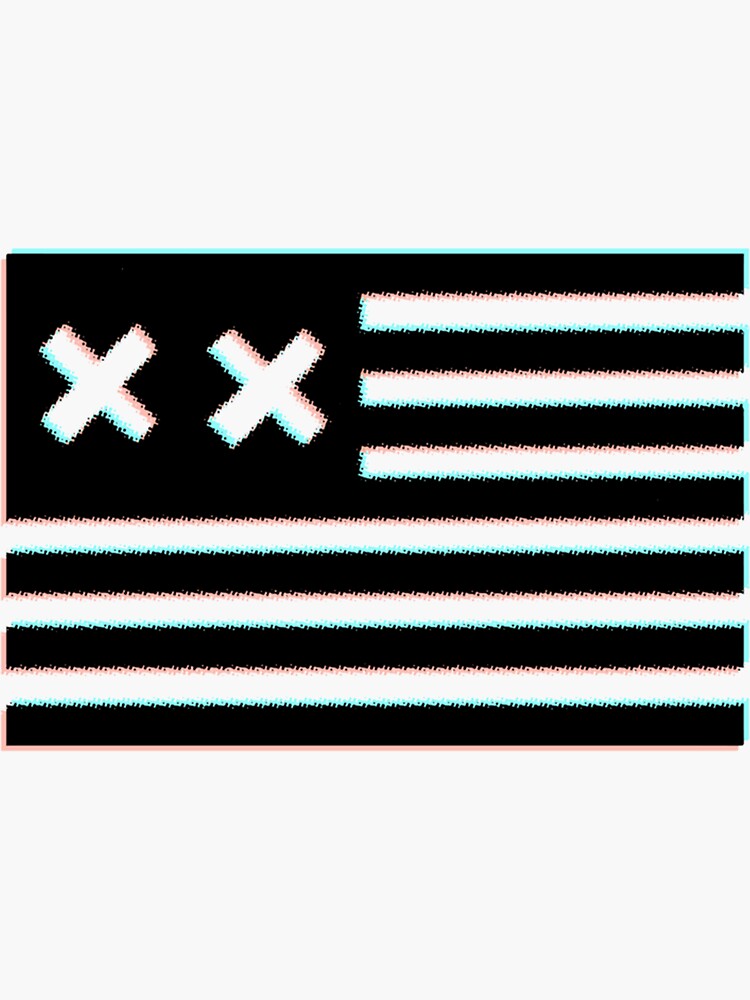 "3d Grandson Double X Flag" Sticker for Sale by Tranquilharris | Redbubble
