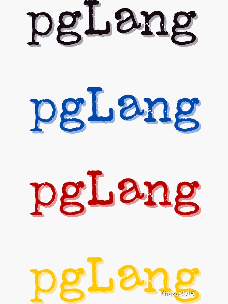 "pgLang Sticker Pack" Sticker for Sale by Khaza2015 | Redbubble