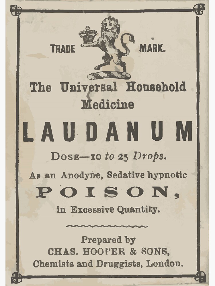 "Laudanum Pharmacy Apothecary Victorian Label " Sticker for Sale by ...