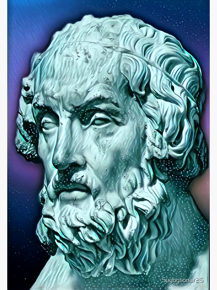 Pegatina for Sale con la obra «Ilustraciones de Homero | Retrato de ...