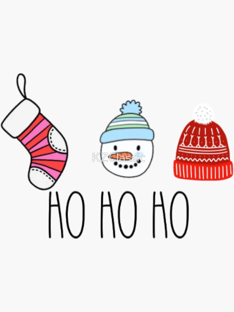 "HOHOHO" Sticker for Sale by KZClassic | Redbubble