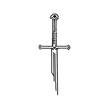 "anduril" Sticker for Sale by ventumpluviam | Redbubble
