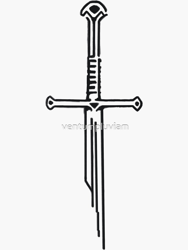 "anduril" Sticker for Sale by ventumpluviam | Redbubble