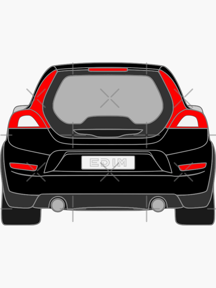 "Volvo C30 T5 2007-2013 rearview black color" Sticker for Sale by ...