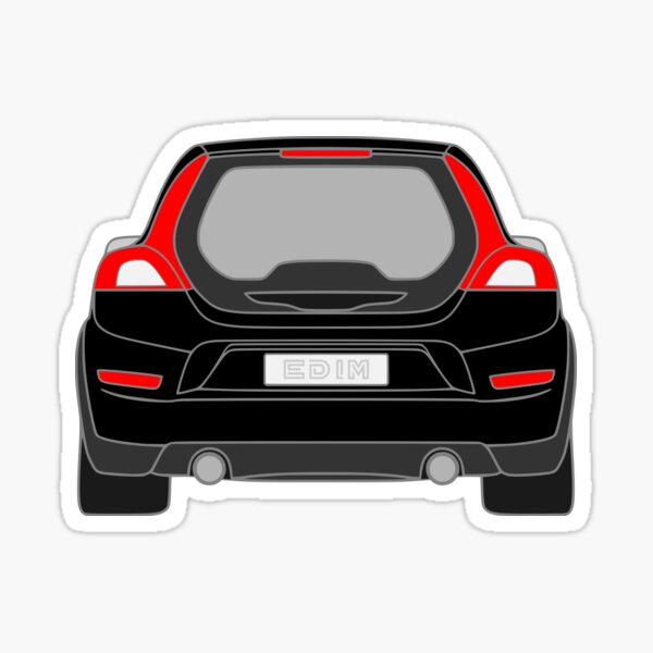 "Volvo C30 T5 2007-2013 rearview black color" Sticker for Sale by ...