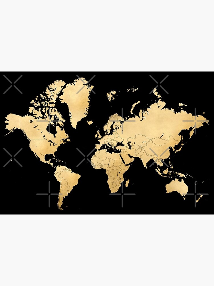 Póster «Mapa elegante del mundo» de blursbyai | Redbubble