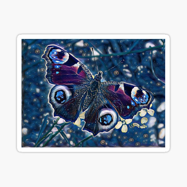 "PEACOCK BUTTERFLY" Sticker for Sale by KatisDesign | Redbubble