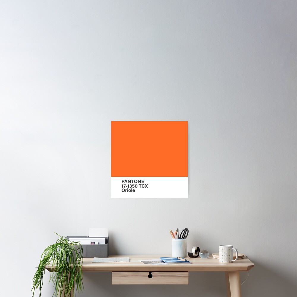 "pantone 17-1350 TCX Oriole" Poster for Sale by princessmi-com | Redbubble