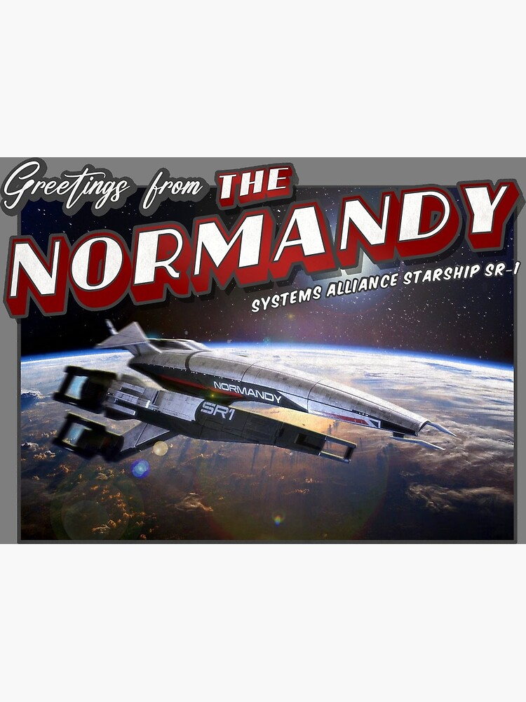"Mass Effect Inspired 'Greetings from the Normandy - SSV SR-1' Vintage ...