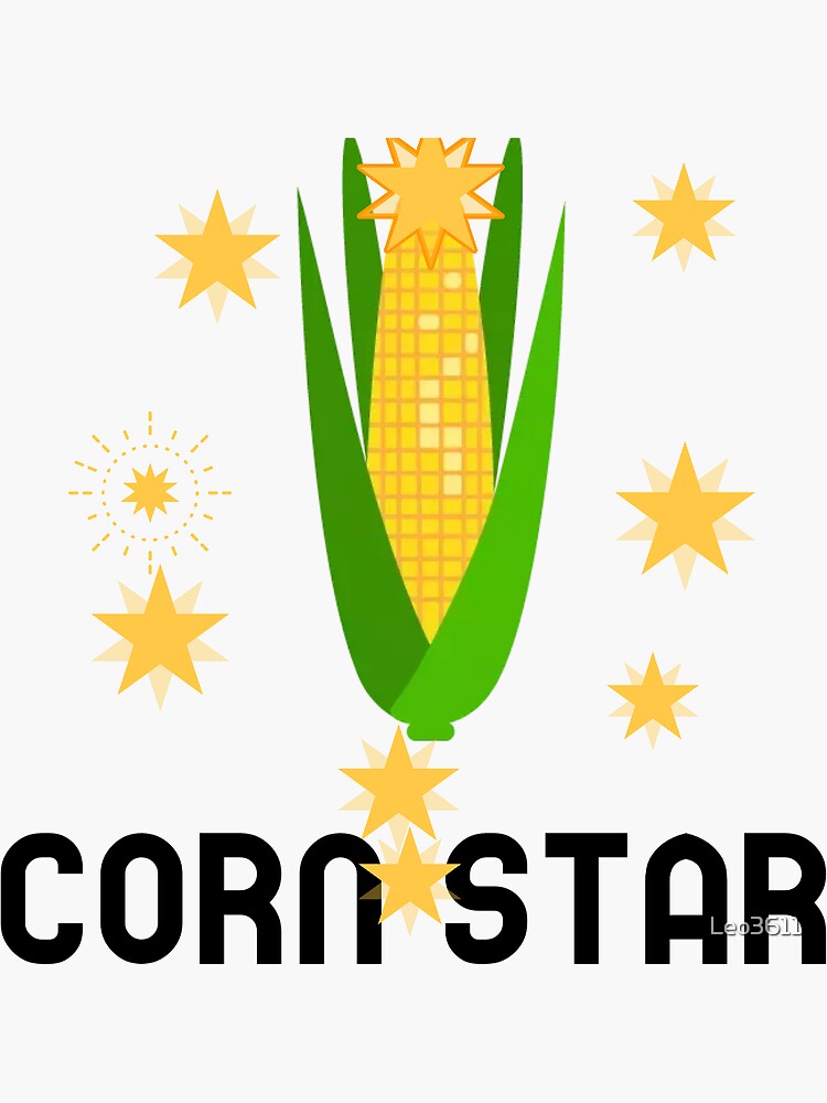 "Corn star" Sticker for Sale by Leo3611 | Redbubble