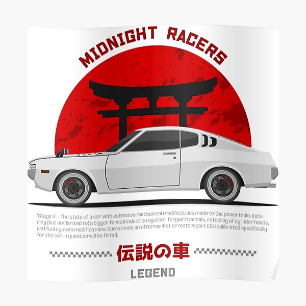 "Tuner White Celica MK1 JDM" Poster for Sale by goldentuners | Redbubble