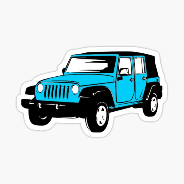 Blue Jeep Stickers | Redbubble