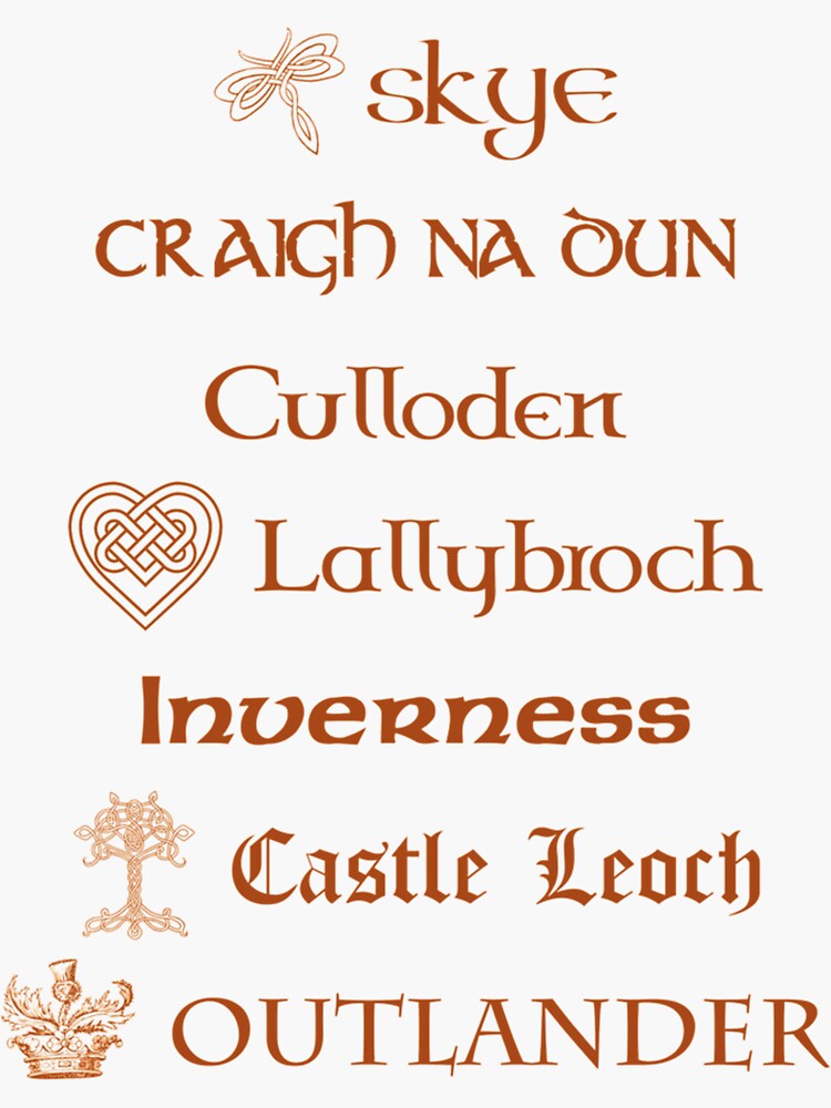 "Lallybroch" Sticker for Sale by BrianJohn37776 | Redbubble