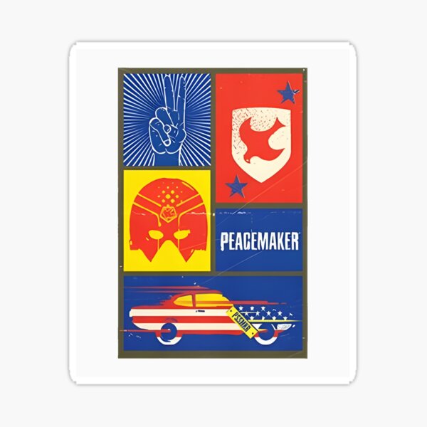 "Peacemaker Collage Art" Sticker for Sale by AlisoHudson | Redbubble