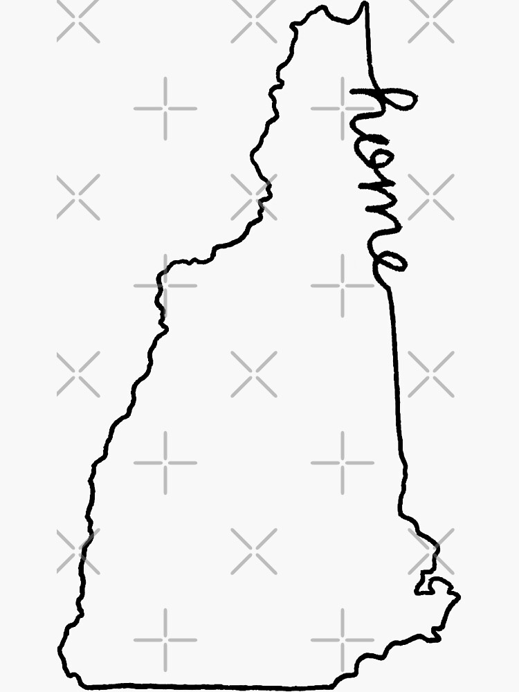 "New Hampshire Home State Outline" Sticker for Sale by jamiemaher15 ...