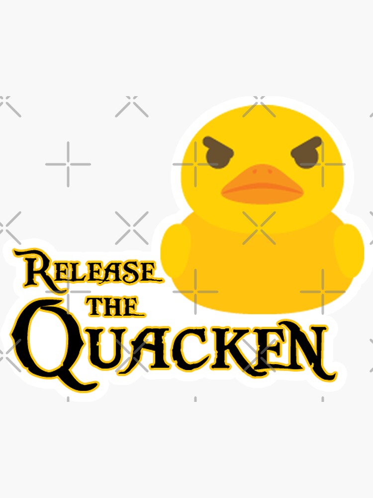 "Release the Quacken" Sticker for Sale by iamPartymonster | Redbubble