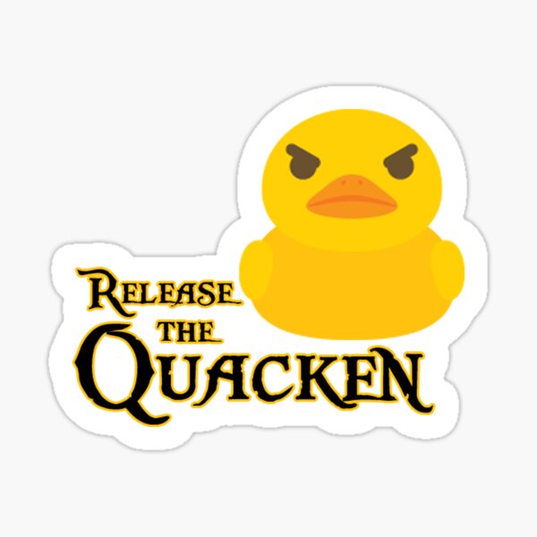 "Release the Quacken" Sticker for Sale by iamPartymonster | Redbubble