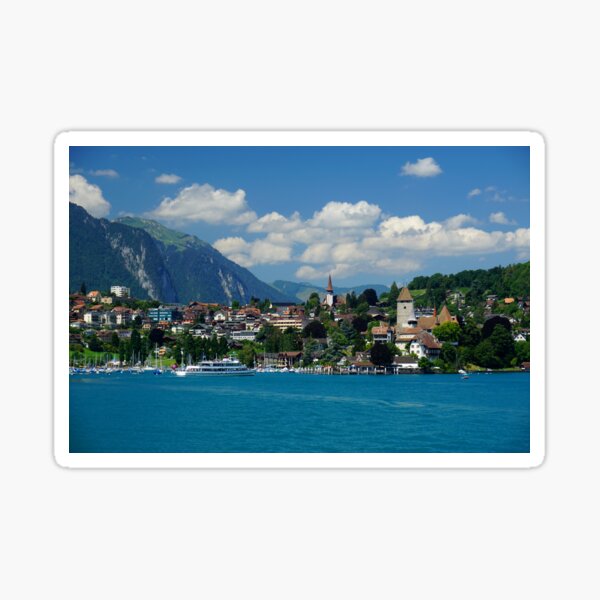 "Spiez Lake Thun Swiss" Sticker for Sale by nikawanders | Redbubble
