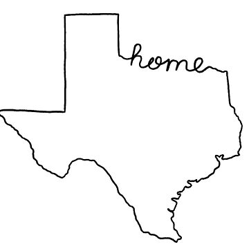 "Texas Home State Outline" Sticker for Sale by jamiemaher15 | Redbubble