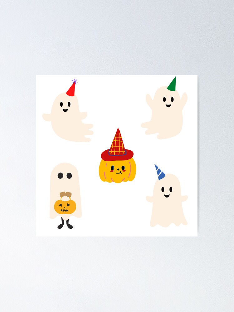 "Halloween boo sticker pack" Poster for Sale by JoyfulDesigner | Redbubble
