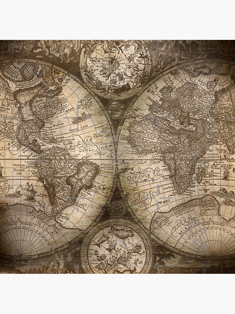 World map - Ancient map of the world Premium Matte Vertical Poster sold by Isabelle Richard ...