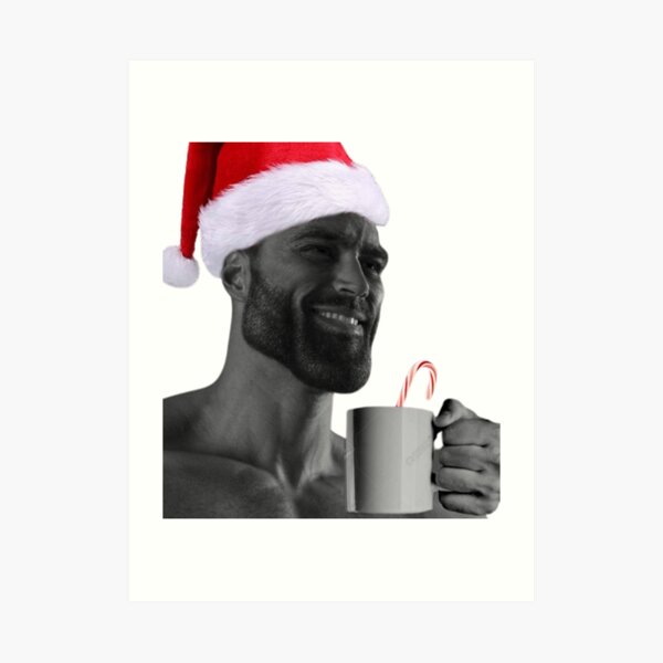 "Christmas gigachad | GigaChad" Art Print for Sale by redaelorfi13 ...