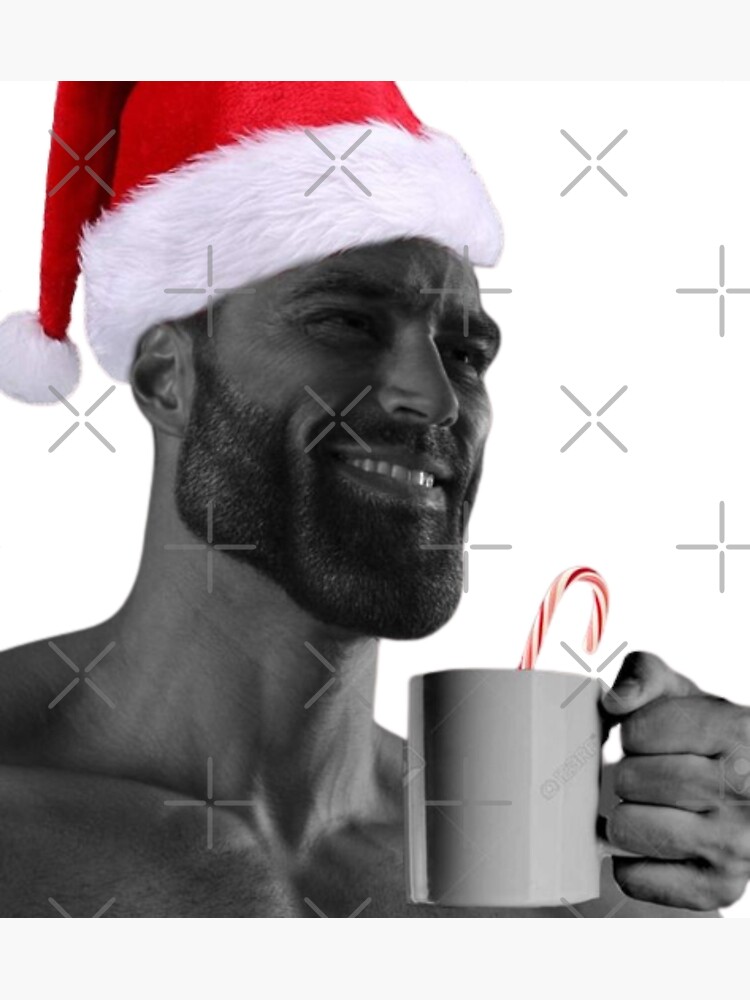 "Christmas gigachad | GigaChad" Art Print for Sale by redaelorfi13 ...