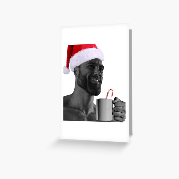 "Christmas gigachad | GigaChad" Greeting Card for Sale by redaelorfi13 ...