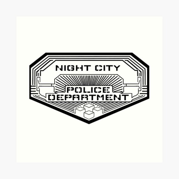 "Cyberpunk - NCPD Badge - Decal - Transparent/Black" Art Print for Sale ...