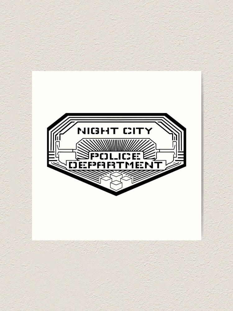 "Cyberpunk - NCPD Badge - Decal - Transparent/Black" Art Print for Sale ...