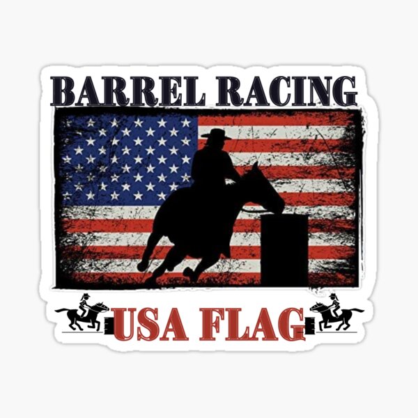 "barrel racing usa flag" Sticker for Sale by avatar-jaafar | Redbubble