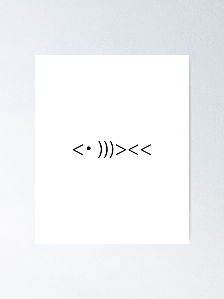 "Fish Kaomoji" Poster for Sale by LostInOrbit | Redbubble