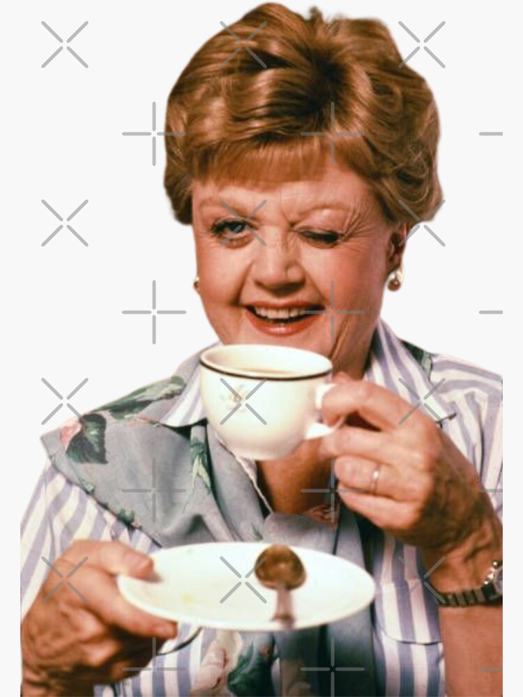 "Angela Lansbury cup of tea" Sticker for Sale by VarietiDesigns | Redbubble