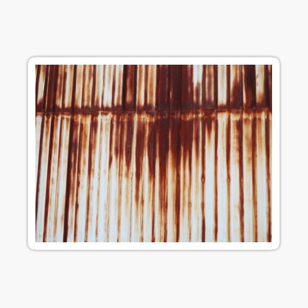 "Rusted Corrugated Iron" Sticker for Sale by NinoSalina | Redbubble