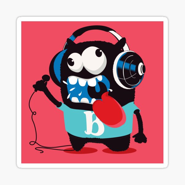 "Monster Singer" Sticker for Sale by Stickpat | Redbubble