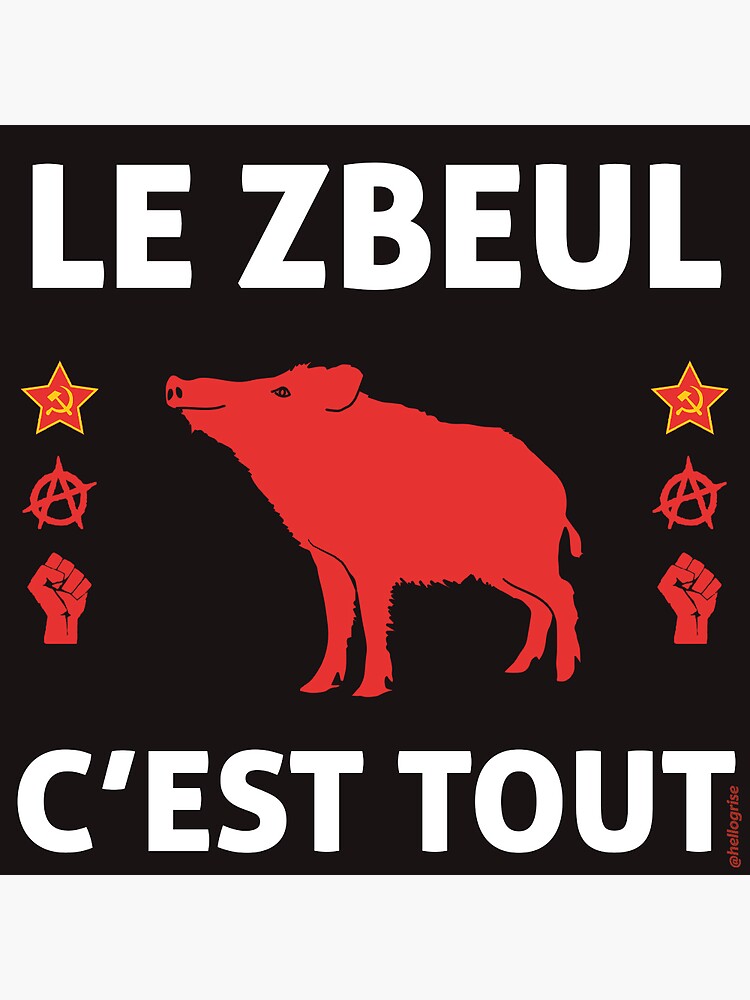 "THE zbeul, that's all" Sticker for Sale by Hellogrise | Redbubble