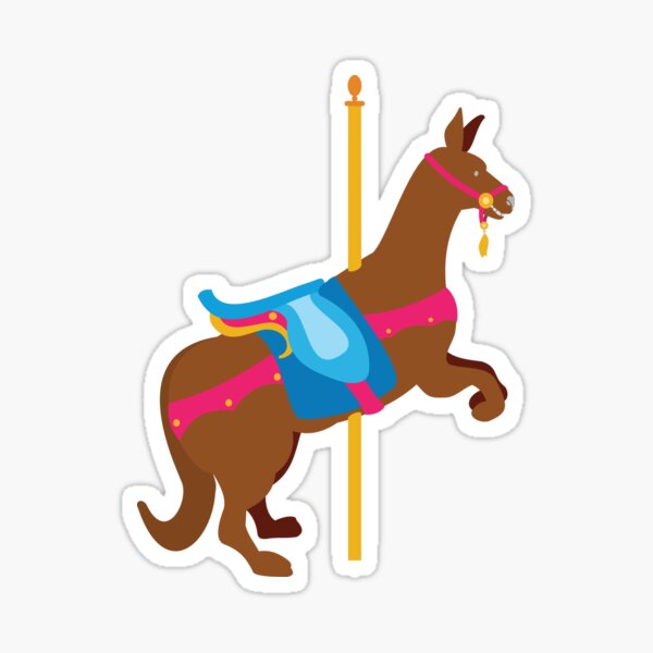 "Carousel Animal Kangaroo" Sticker for Sale by evisionarts | Redbubble
