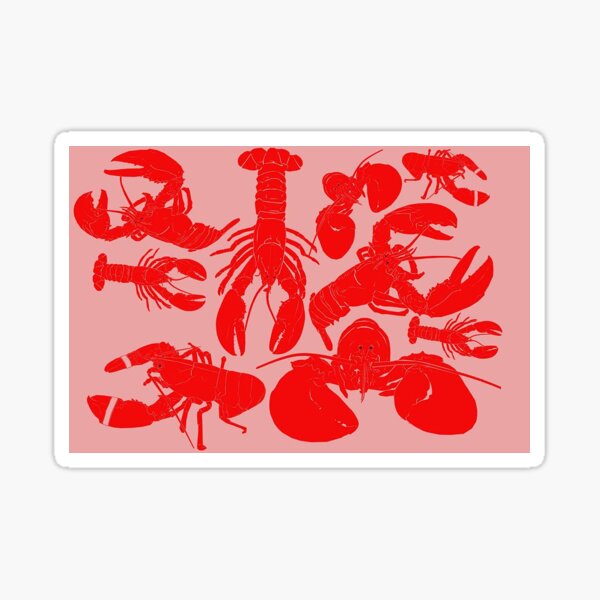 "Lobsters" Sticker for Sale by Xanderlee7 | Redbubble