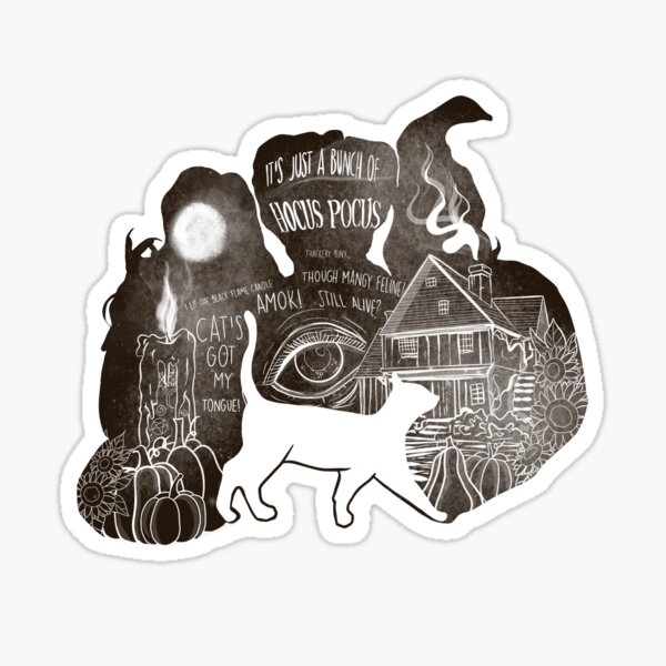 "Hocus Pocus " Sticker for Sale by KissMyArtBeech | Redbubble