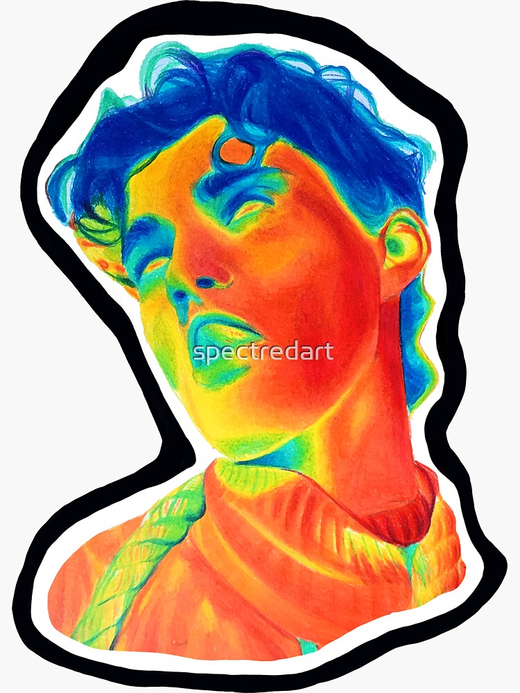 "thermal heat portrait" Sticker for Sale by spectredart | Redbubble