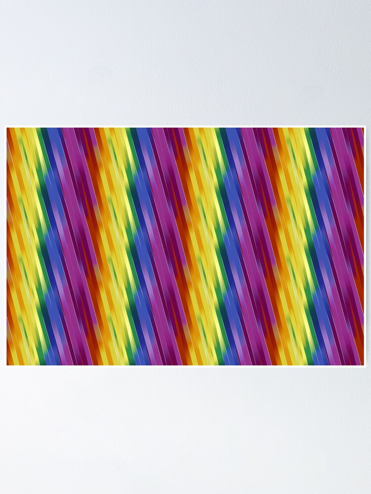 "Rainbow line Pattern Vibrant Colorful Positive Vibes" Poster for Sale ...