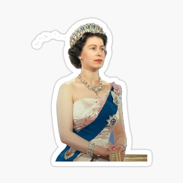 "La Reine Elizabeth ii " Sticker for Sale by StudioDePariss | Redbubble